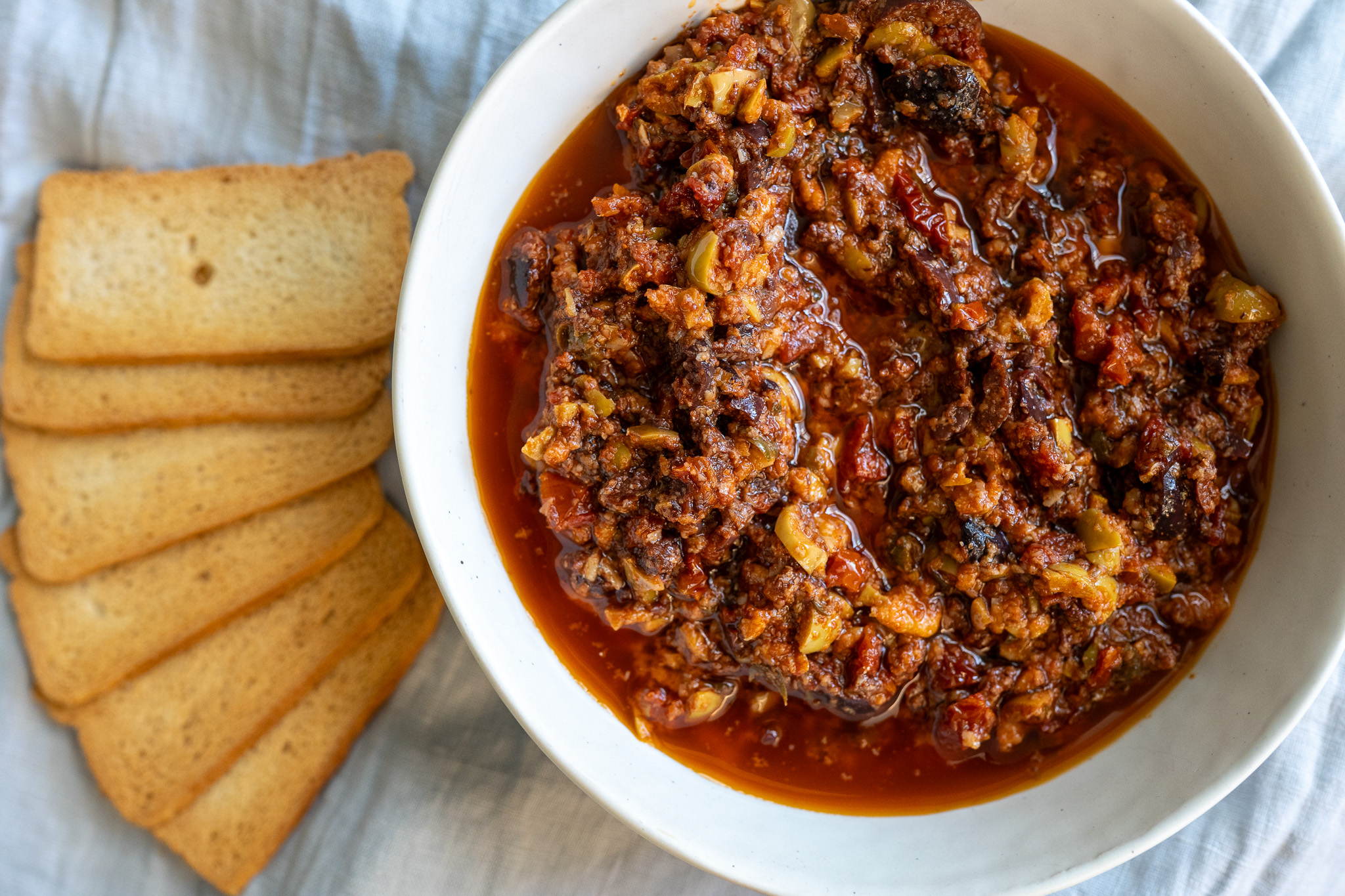 Irresistible Olive Tapenade with Sun-Dried Tomatoes & Capers - Tals Cooking